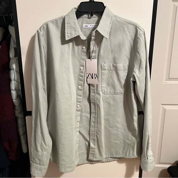 Zara | Shirts | Nwt Zara Denim Shacket Overshirt | Poshmark